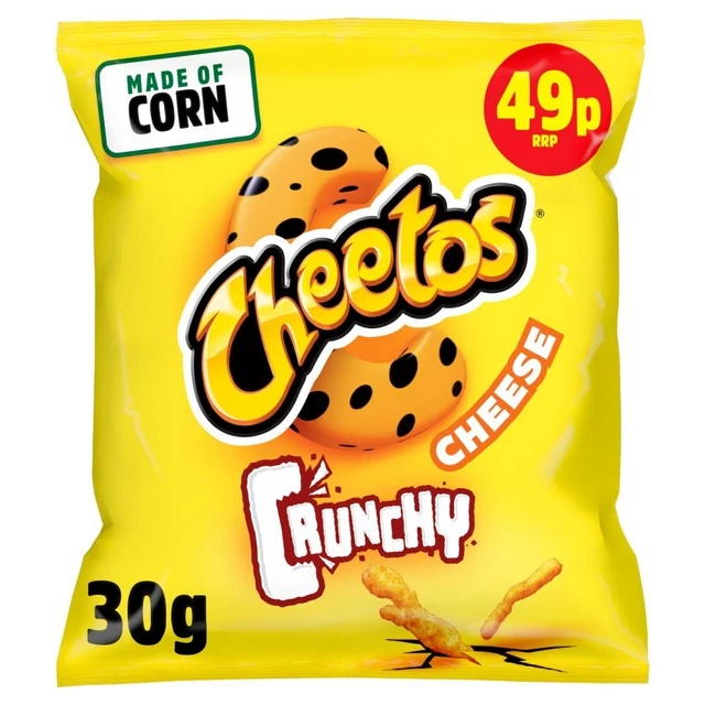 CHEETOS CRUNCHY CHEESE Snacks – Half Box of 15 x 30g Bags – Great Snack ...