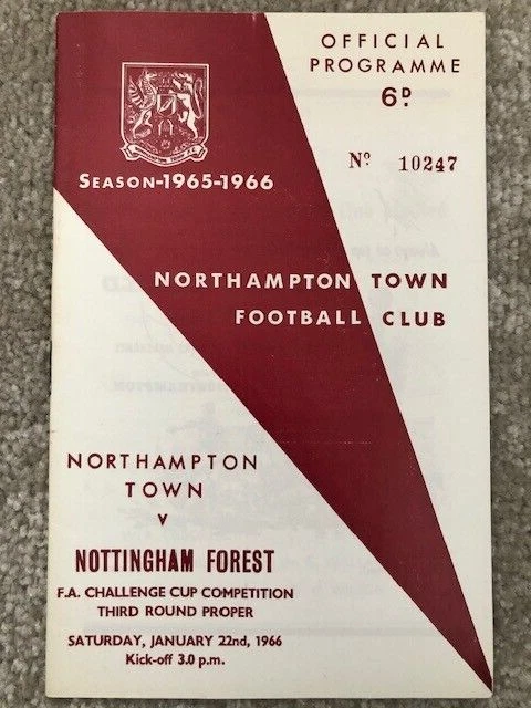 NORTHAMPTON V NOTTINGHAM FOREST 1965/66 FA CUP PROGRAMME £3.99 ...