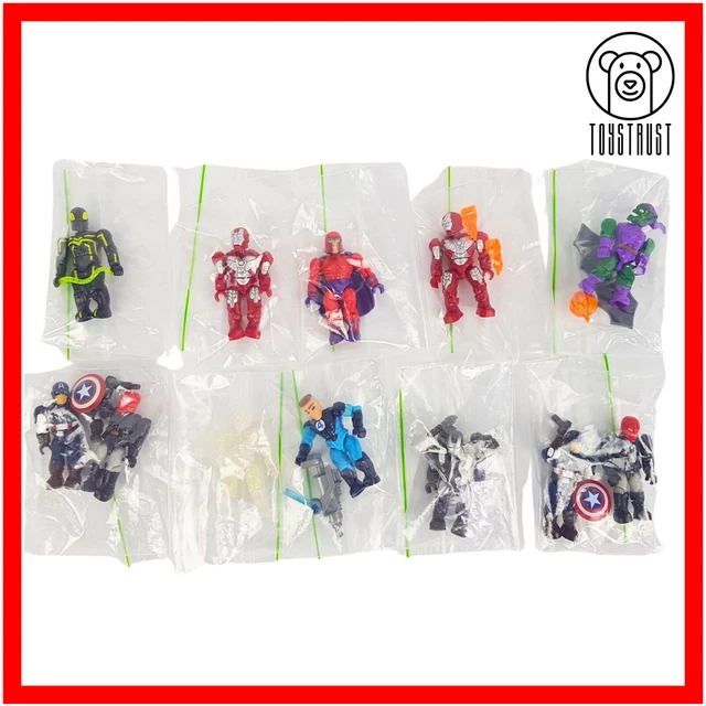 MEGA BLOKS MARVEL Micro Mini Action Figure Bundle 12x Figures 2" Mixed ...