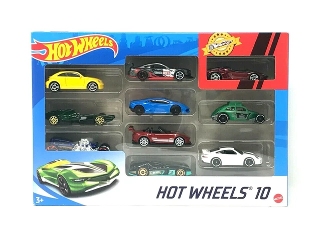 HOT WHEELS 10 Pack Car Set 10 x Hot Wheels Die Cast Cars Playset Toy ...