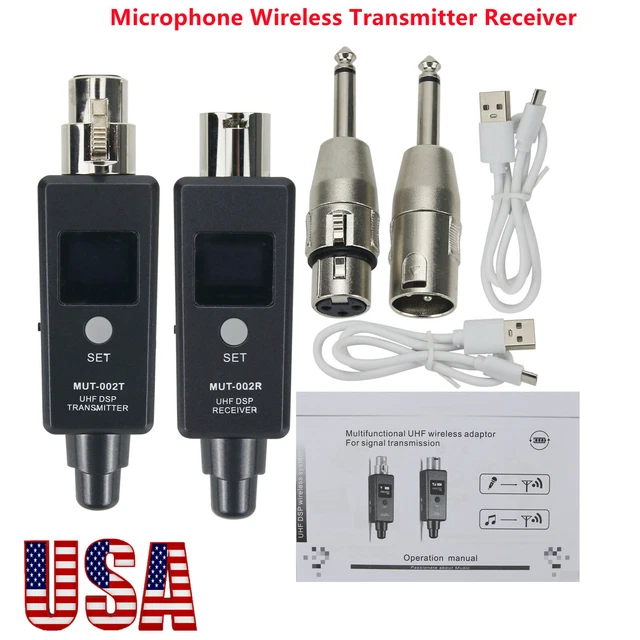 U3 WIRELESS MIC Adapter Microphone Wireless Transmitter Receiver ...