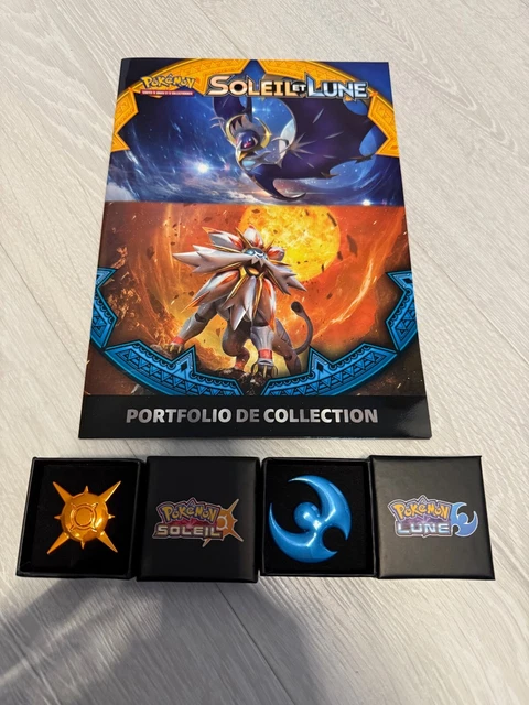 POKÉMON SOLEIL ET Lune Portfolio de collection + pins badges EUR 1,00 ...