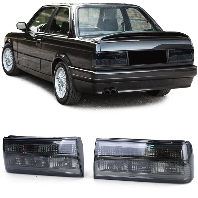 REAR LIGHTS SET in Black Smoke for BMW 3 Series E30 Facelift £142.36 ...