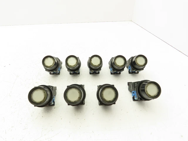 FUJI ELECTRIC WHITE Illuminated Push Button 30mm 600V 10A 30v Bulb Lot ...