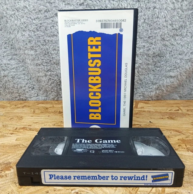 BLOCKBUSTER VIDEO VHS Clamshell Case & VHS - The Game 1997 - Michael ...