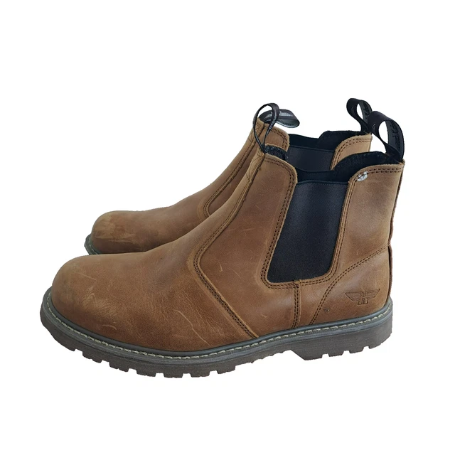 RIVERS AUSTRALIA GOODYEAR Welt Chelsea Boots Mens Size 12 Brown Leather ...