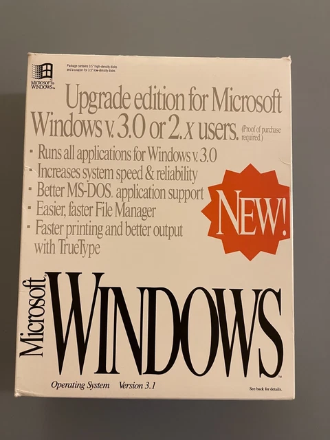 MICROSOFT WINDOWS 3.1 Operating System 3.1" Floppy Diskettes in ...
