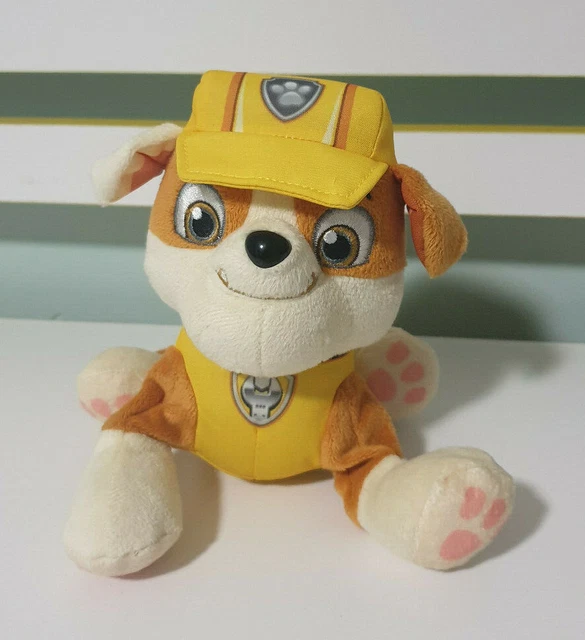 PAW PATROL PLUSH Rubble Bulldog Yellow Character Toy 13Cm Long Beans In ...