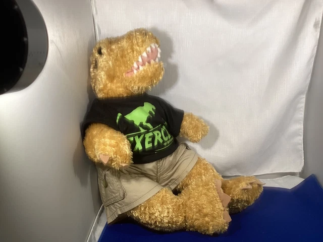 BUILD A BEAR T-Rex Dinosaur Golden Brown Plush 17” Stuffed Animal $37. ...