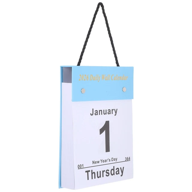 TEAR-OFF DAILY WALL Calendar: 2026 Tear off Daily Hanging Calendar ...