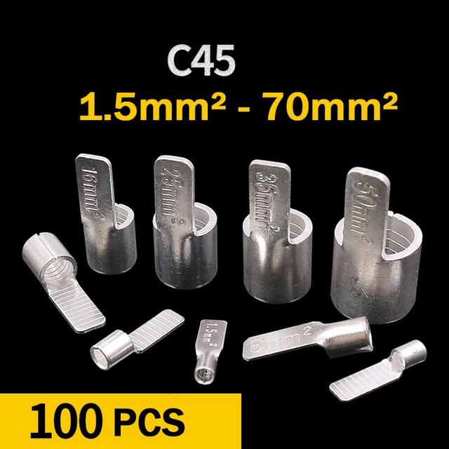 COPPER TUBE TERMINALS Cable Lugs Electrical Wire Terminal Crimp 1.5mm² ...