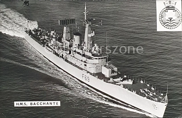 BRITISH ROYAL NAVY HMS Bacchante F69 Leander-class frigate Photograph 5 ...