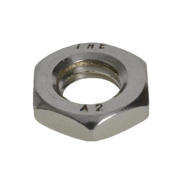 M16 X 2.00P Metric Coarse Stainless A2-70 G304 Hex Thin Lock Nut DIN ...