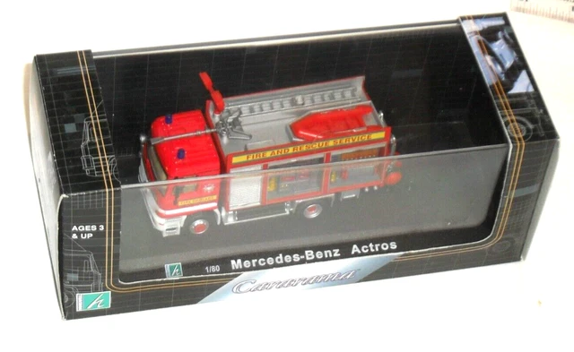 1:80 SCALE DIECAST model fire engine: Mercedes-Benz Actros-Fire ...