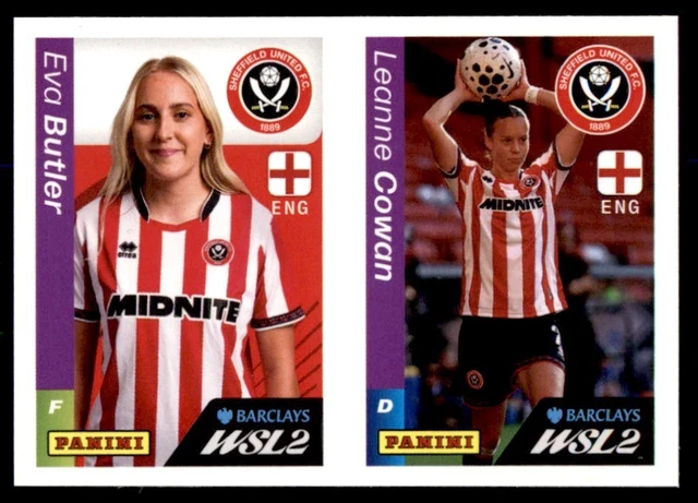 PANINI WSL 2026 Sticker Eve Butler / Leanne Cowan (Sheffield United) No ...