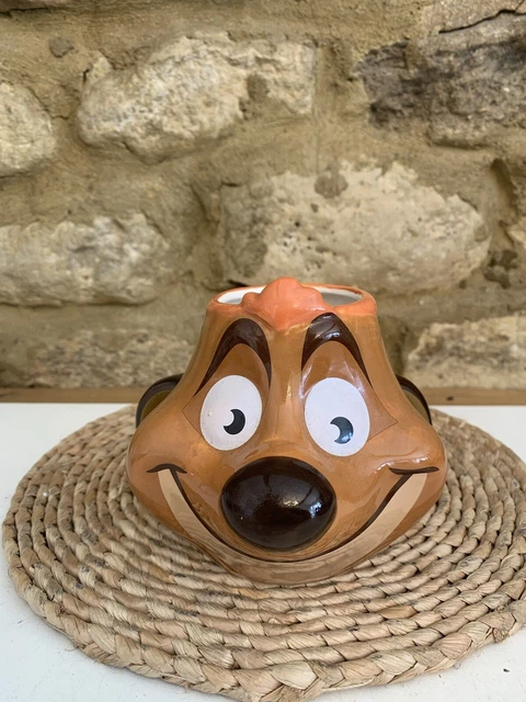 DISNEY THE LION King Timon 3D Face Head Ceramic Large Mug Simba Pumba ...