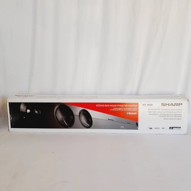 SHARP HT-SB30 SOUND Bar - 2x 20W - Bluetooth Enabled-6 Drivers-Home ...