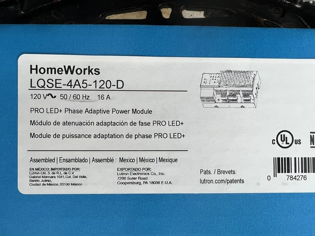 LUTRON HOMEWORKS QS LQSE-4A5-120-D Pro LED+ Phase Adaptive Module $600. ...