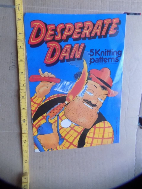 VINTAGE 1988 DESPERATE Dan , 5 Knitting Patterns , The Dandy Comic EUR ...