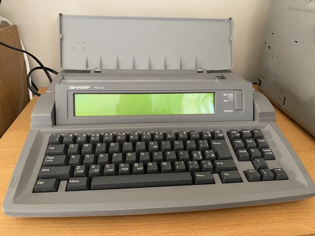 VINTAGE SHARP FONT Writer Personal Word Processor FW-550 Not Working £ ...