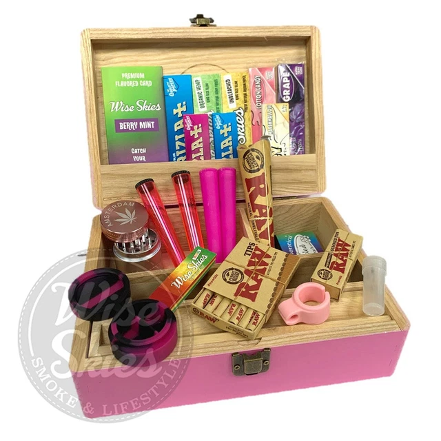 WISE SKIES JUMBO Pink Rolling Box Set Large Storage Box Raw Papers ...