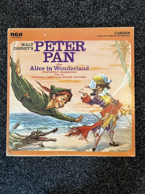 WALT DISNEY'S PETER Pan / Alice In Wonderland [Vinyl Record 1960] EUR 11,70 - PicClick IT