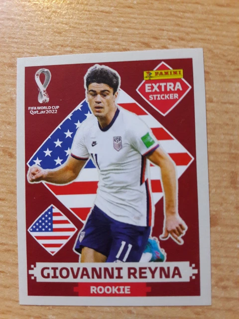 PANINI WM 2022 Qatar Extra Sticker Burgund / Base Giovanni Reyna Sehr ...