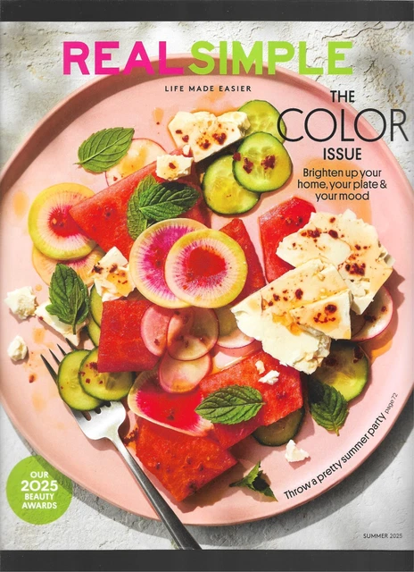 REAL SIMPLE MAGAZINE Summer 2025 - The Color Issue £2.94 - PicClick UK