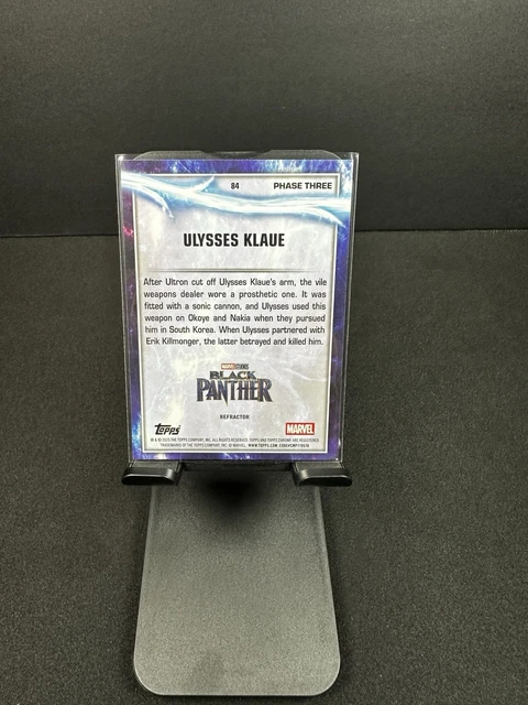 2025 TOPPS CHROME Marvel Studios Ulysses Klaue #84 Rainbow Refractor ...
