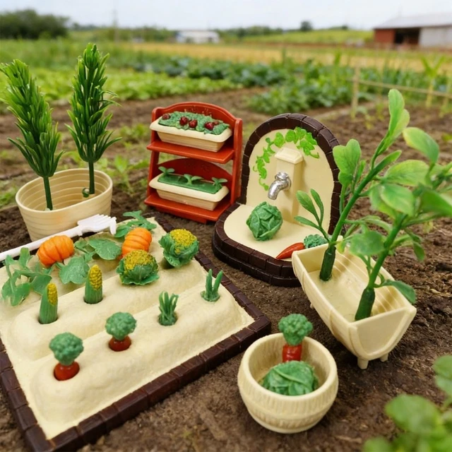 MICROLANDSCAPE GARDEN SCENE Set Model Building Project for Doll House ...