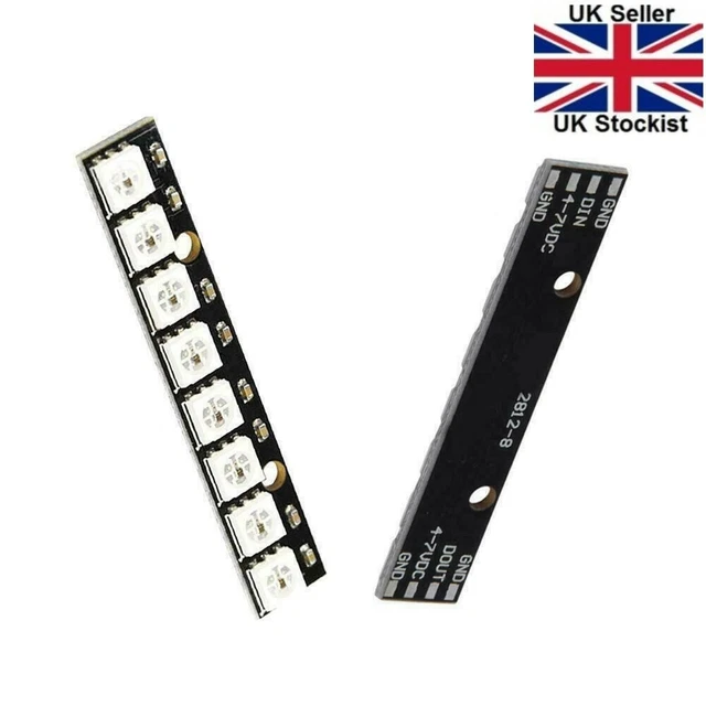 8 CHANNEL WS2812 5050 RGB 8 LEDs Light Strip Driver Board for Arduino £ ...