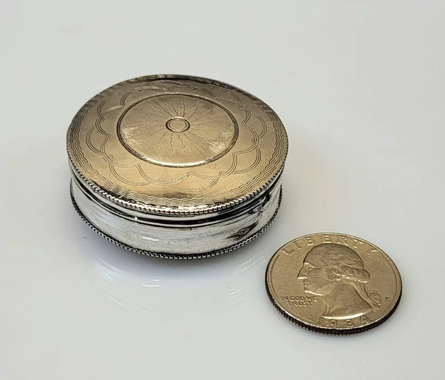 ANTIQUE HALLMARKED DUTCH Neoclassical Style Engraved Solid Silver Snuff ...