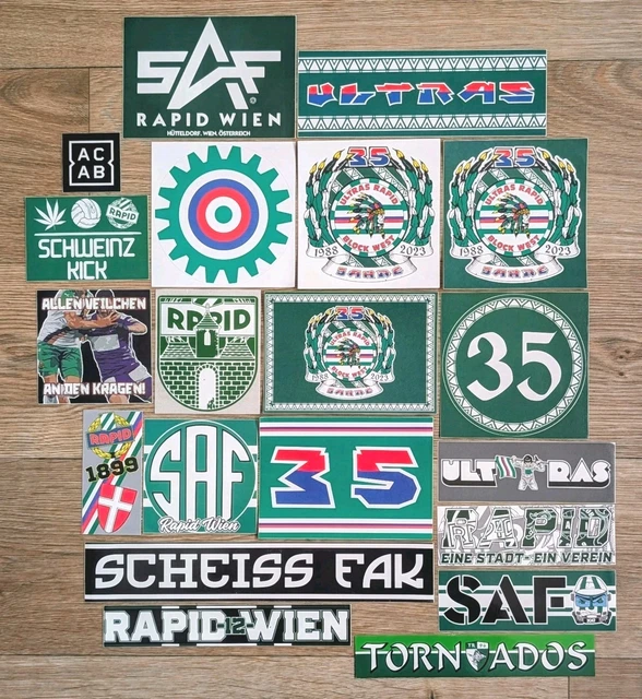 AUFKLEBER MIX ULTRAS SCR SK Rapid Wien 20x Fanszene Sticker Österreich ...