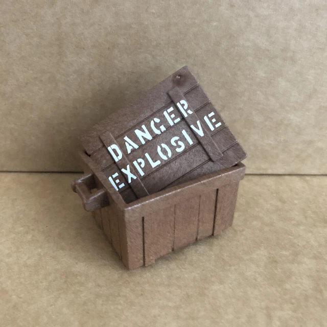PLAYMOBIL EXPLOSIVES WOODEN Trunk Chest Box Crate Lid Furniture ...