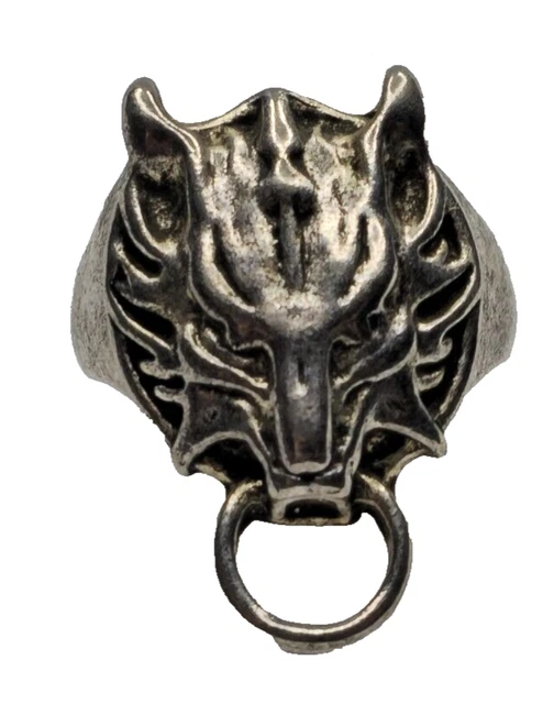 VERY RARE ANCIENT Vintage Silver Color Wolf Ring Artifact. 7.3Gr 20Mm £ ...