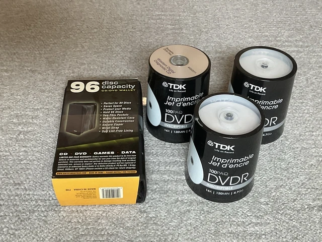 TDK 16X DVD-R Recordable Inkjet Printable Discs 3 Pack Lot $30.00 ...