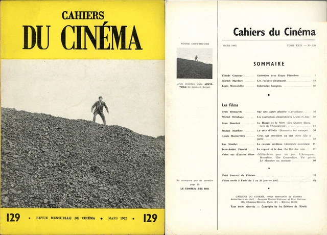 CAHIERS DU CINÉMA N°129 - Roger Planchon Hongrie... mars 1962 EUR 10,00 ...