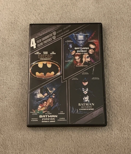 4 FILM FAVOURITES Batman Collection DVD (2009, Warner Bros) *Tested ...