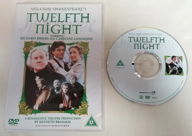 DVD - TWELFTH Night DVD Richard Briers Kenneth Branagh Region 2 PAL UK ...