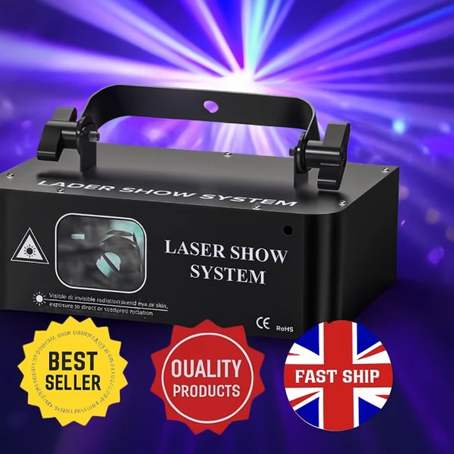 DMX RGB LED Laser Beam Scanner Projector DJ Disco Party Stage Laser ...