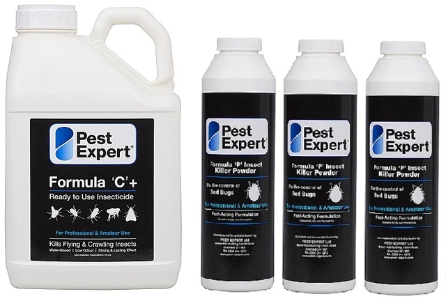 PEST EXPERT BED Bug Killer Spray (5L) & Bed Bug Strong Control Powder ...