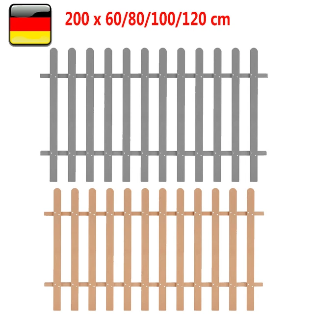 LATTENZAUN WPC GARTENZAUN Friesenzaun Zierzaun Zaun Holzzaun Zaunlatten ...