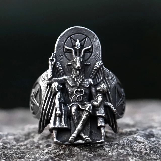 Baphomet Statuelarge Pentagram Occult Sabbatic Horned