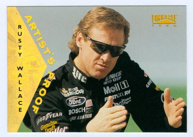CARTE D'INSERTION PARALLÈLE épreuve d'artiste Rusty Wallace 1996 ...