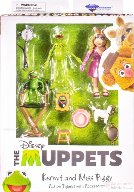 MUPPETS KERMIT THE Frog & Miss Piggy action figure set by Diamond ...