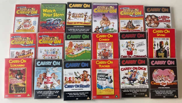 18 'CARRY ON' DVD's - 1960’S Cinema Club and Canal Studio - VGC £15.00 ...