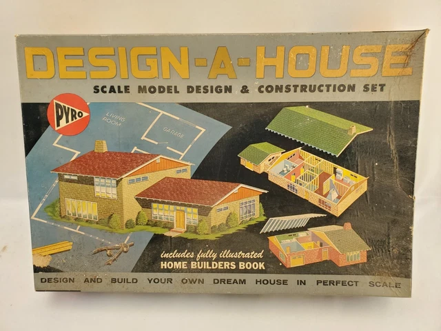 VINTAGE PYRO DESIGN-A-HOUSE Construction Kit Model Kit Lots Of Pieces ...