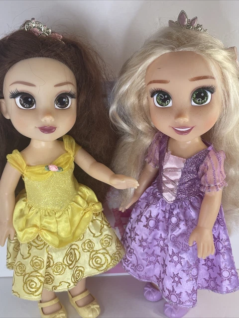 RAPUNZEL &BELLE DISNEY PRINCESS ANIMATED Big Doll original Outfits ...