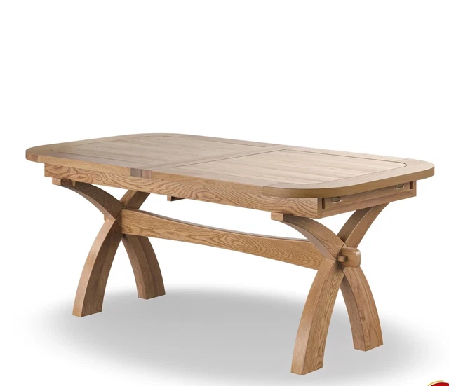 OAK FURNITURELAND EXTENDING Dining Table Hercules Natural Oak £567.72 ...