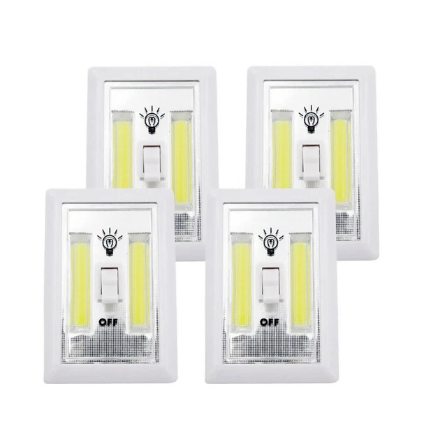 PVC COB LED Switch Wall Night Light Battery Operated Cabinet Garage ...
